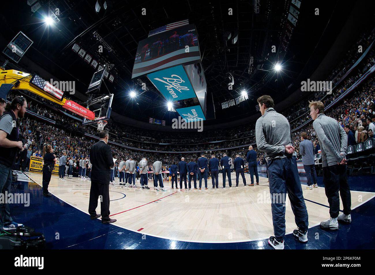 Ball Arena in the first half of an NBA basketball game Friday, March 3 ...