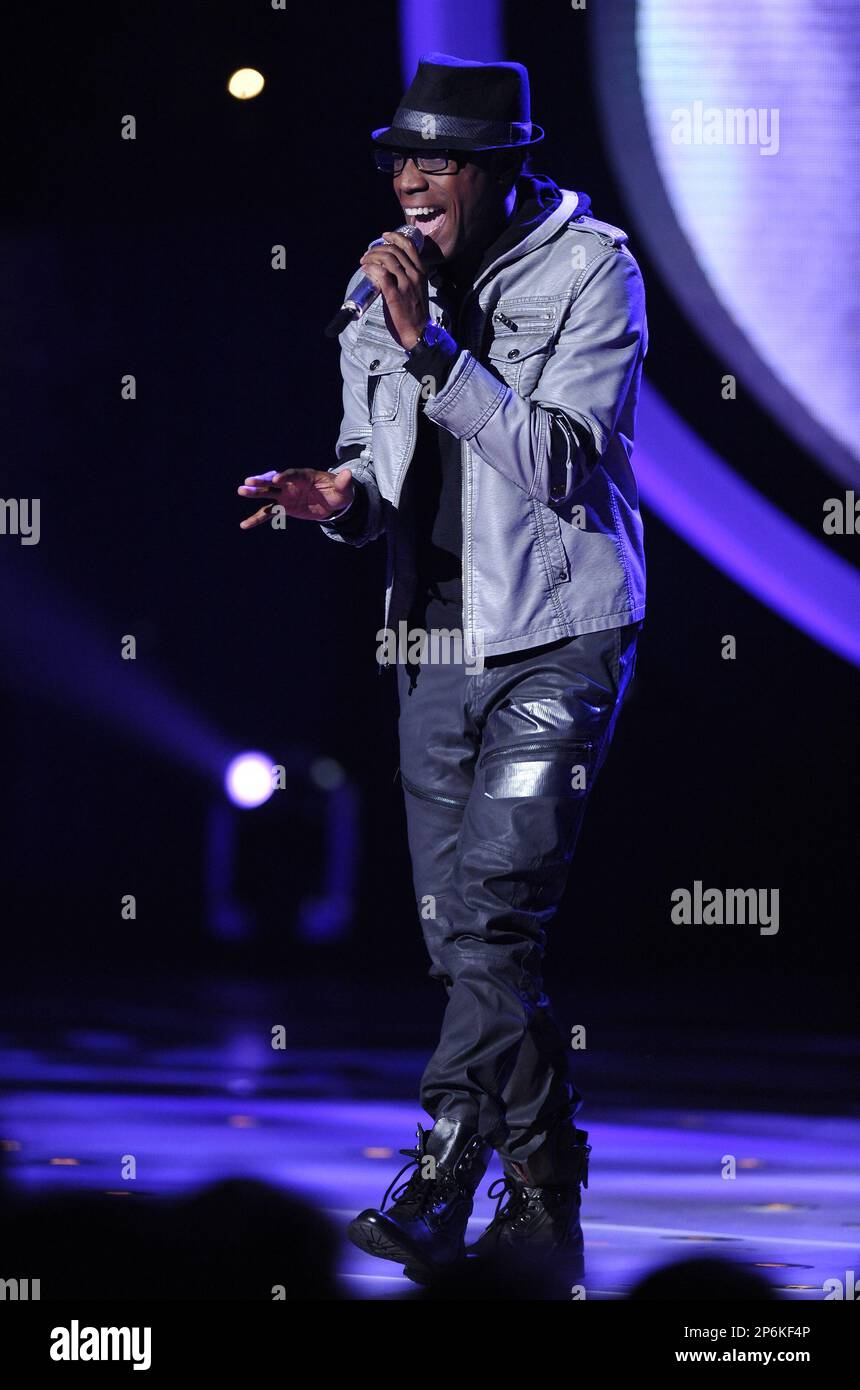 HOLLYWOOD, CA - FEBRUARY 28: Contestant Aaron Marcellus performs on FOX ...