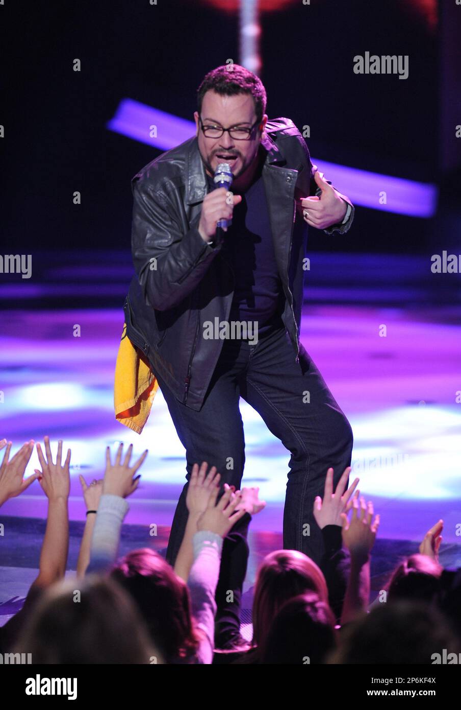 HOLLYWOOD, CA - FEBRUARY 28: Contestant Adam Brock performs on FOX's ...