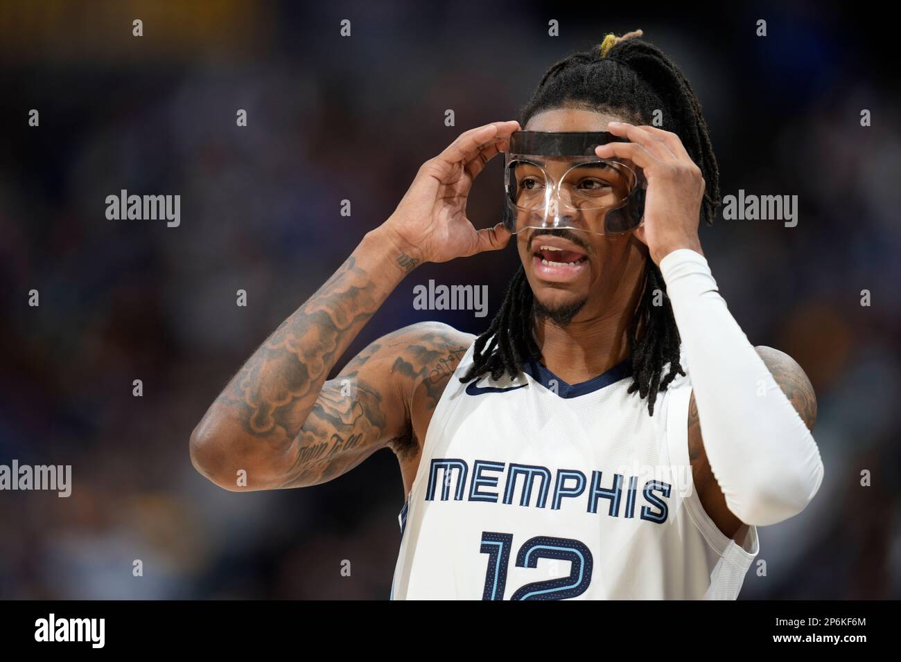 Memphis Grizzlies guard Ja Morant (12) in the first half of an NBA ...