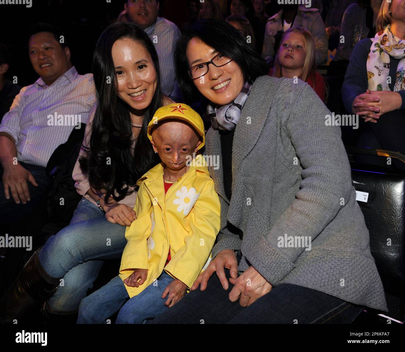 HOLLYWOOD, CA - FEBRUARY 28: Hana Hwang (C) and her family in the ...