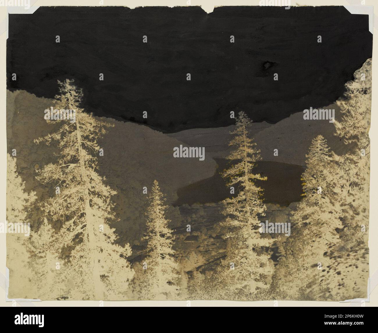 John Murray, Nynee Tal, View of Lake Through Trees, c. 1858-1862, waxed ...
