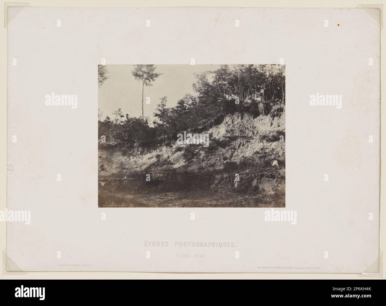 Charles Marville, Quarry, 1853, salted-paper print (Blanquart-Evrard ...