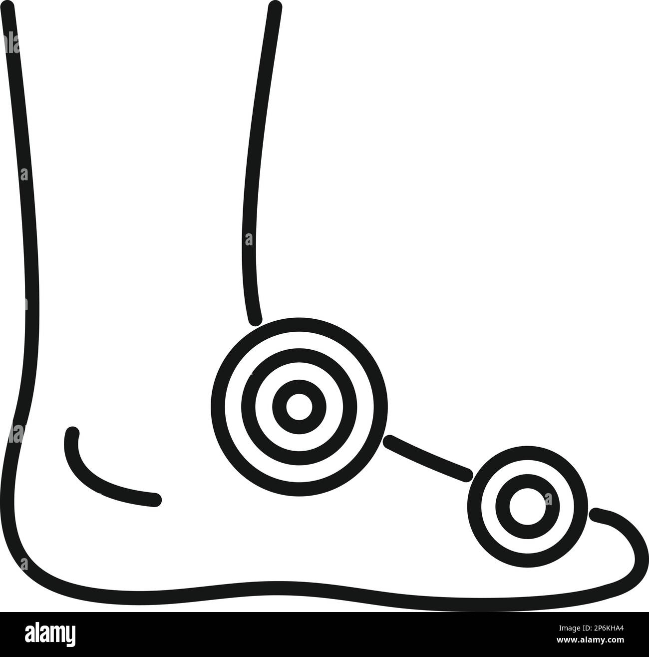 Foot injury icon outline vector. Medical pain. Hospital inflammation ...
