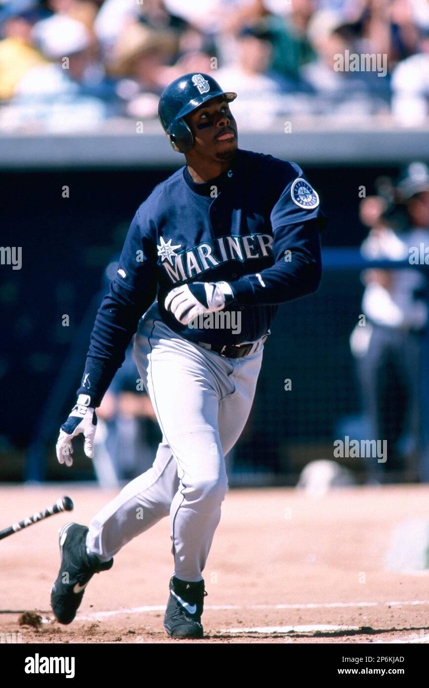 Ken Griffey Jr. of the Seattle Mariners during a spring training game ...