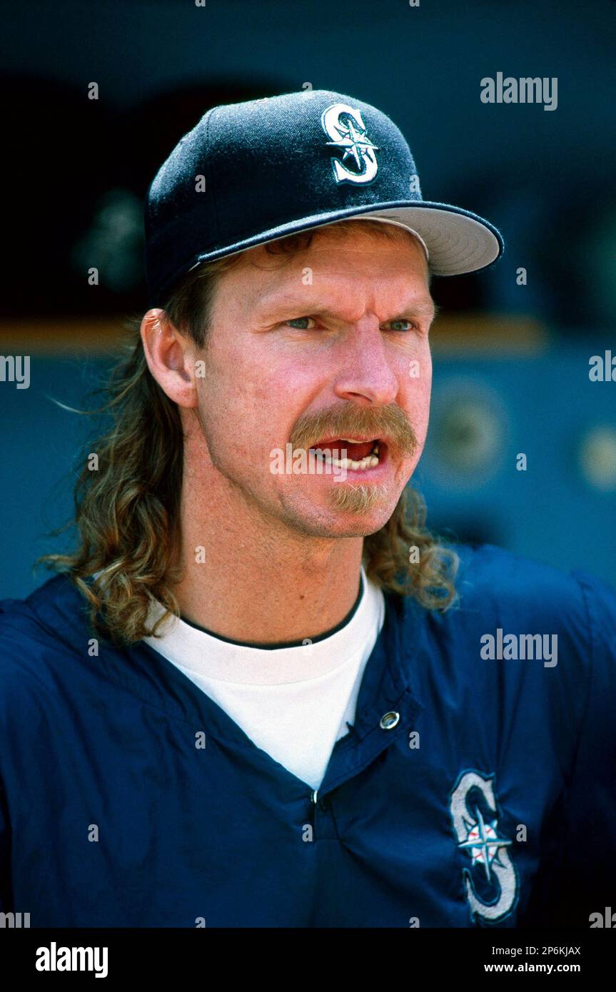 Randy Johnson Logo Randy Johnson Of The Seattle Mariners During A Game