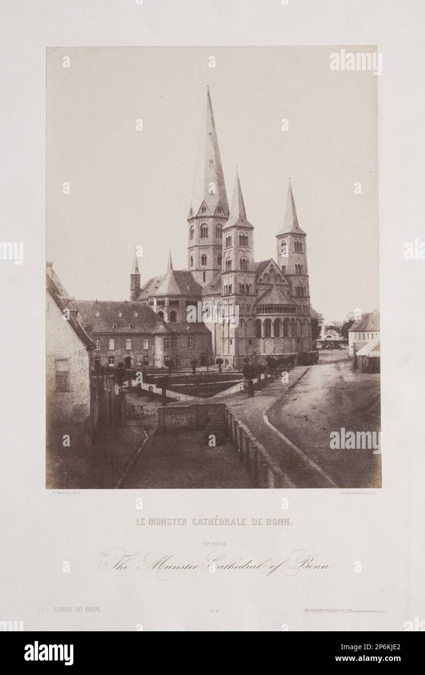 Charles Marville, Le Munster Cathedrale de Bonn, 1854, salted paper ...