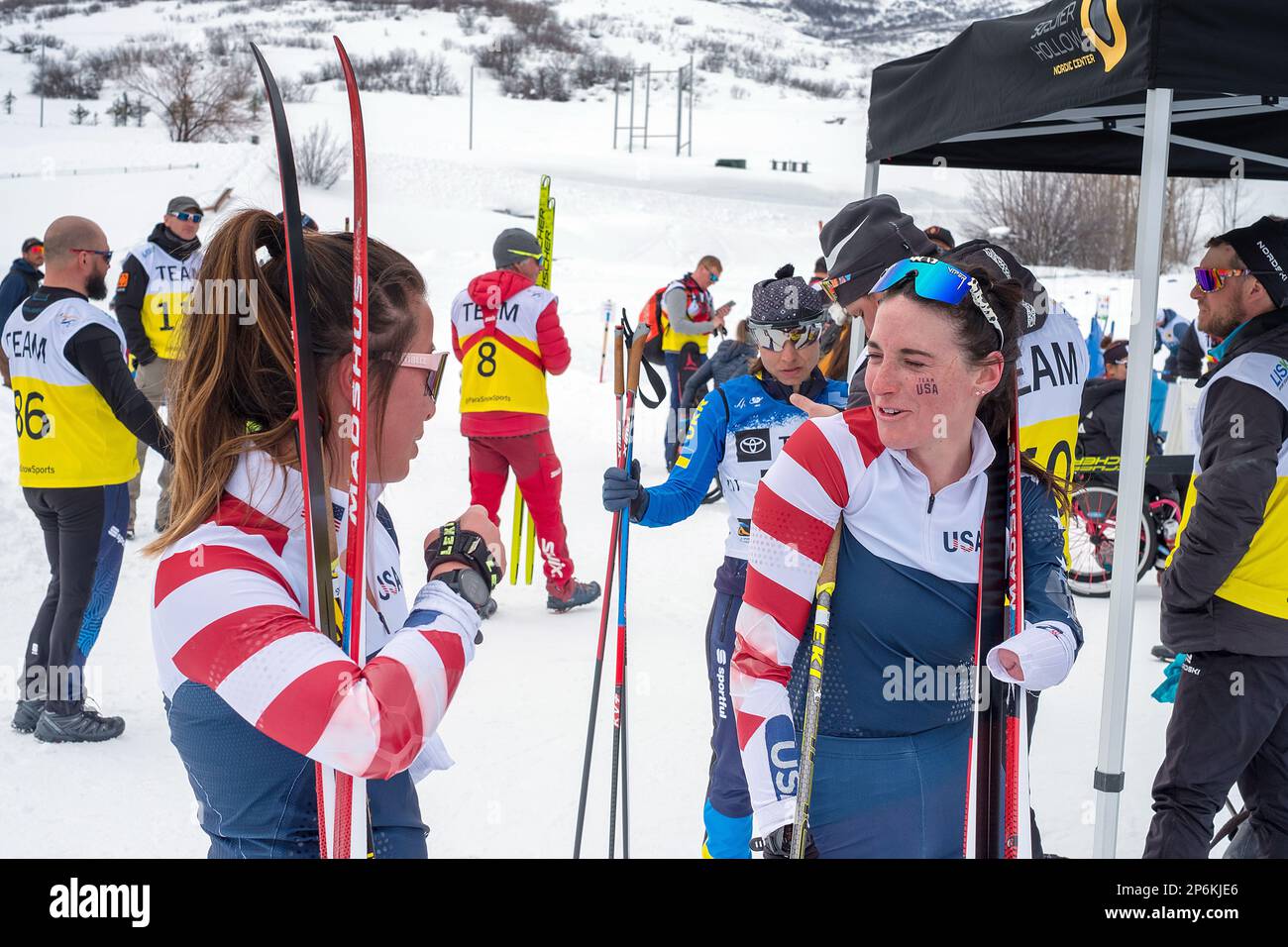 March 7, 2023: Team USA's, Grace Miller (l) and Danielle Aravich (r ...