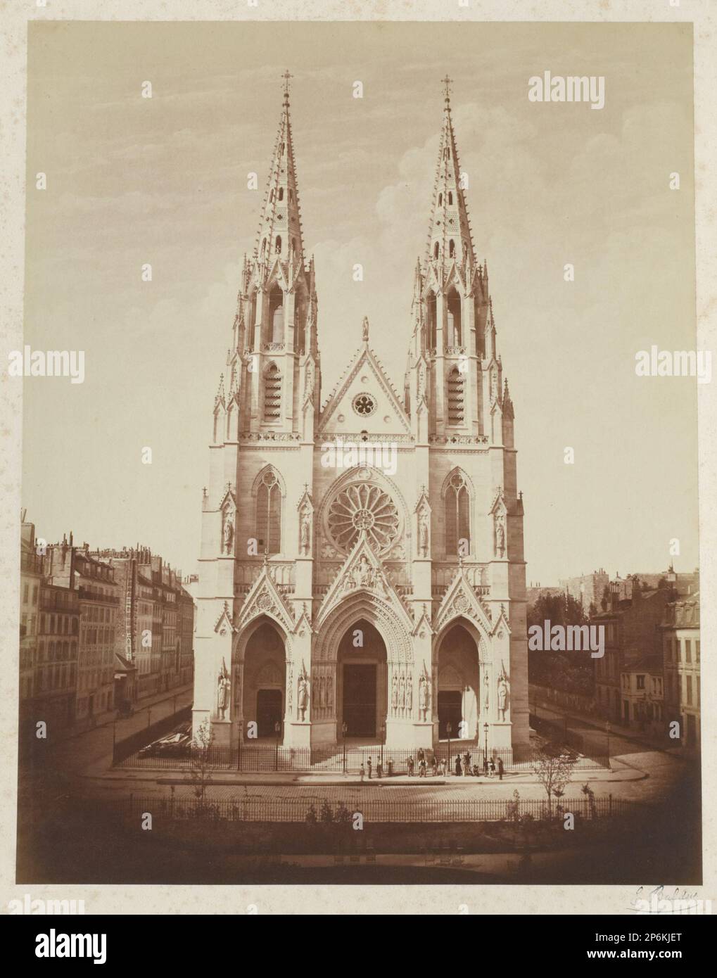 Édouard Baldus, Église Sainte-Clotilde, c. 1860, albumenized salt print ...
