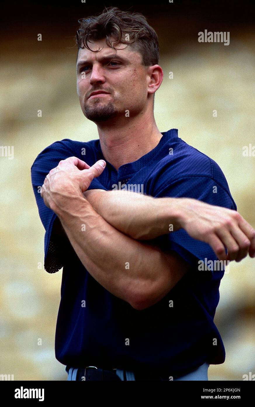 Trevor Hoffman of the San Diego Padres during a game at Dodger Stadium ...