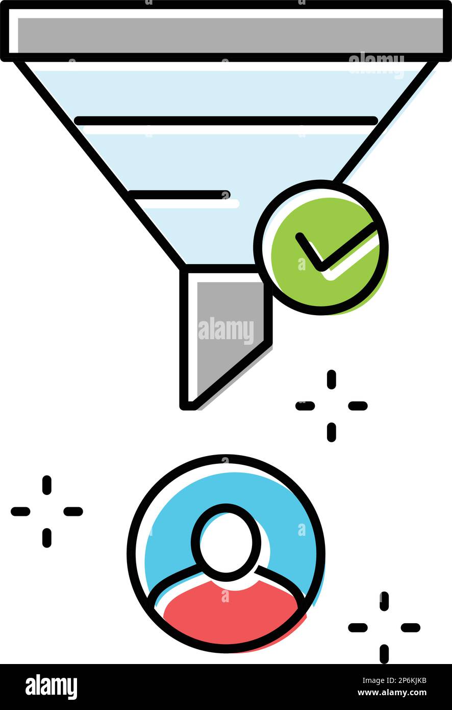 highly qualified lead color icon vector illustration Stock Vector Image ...