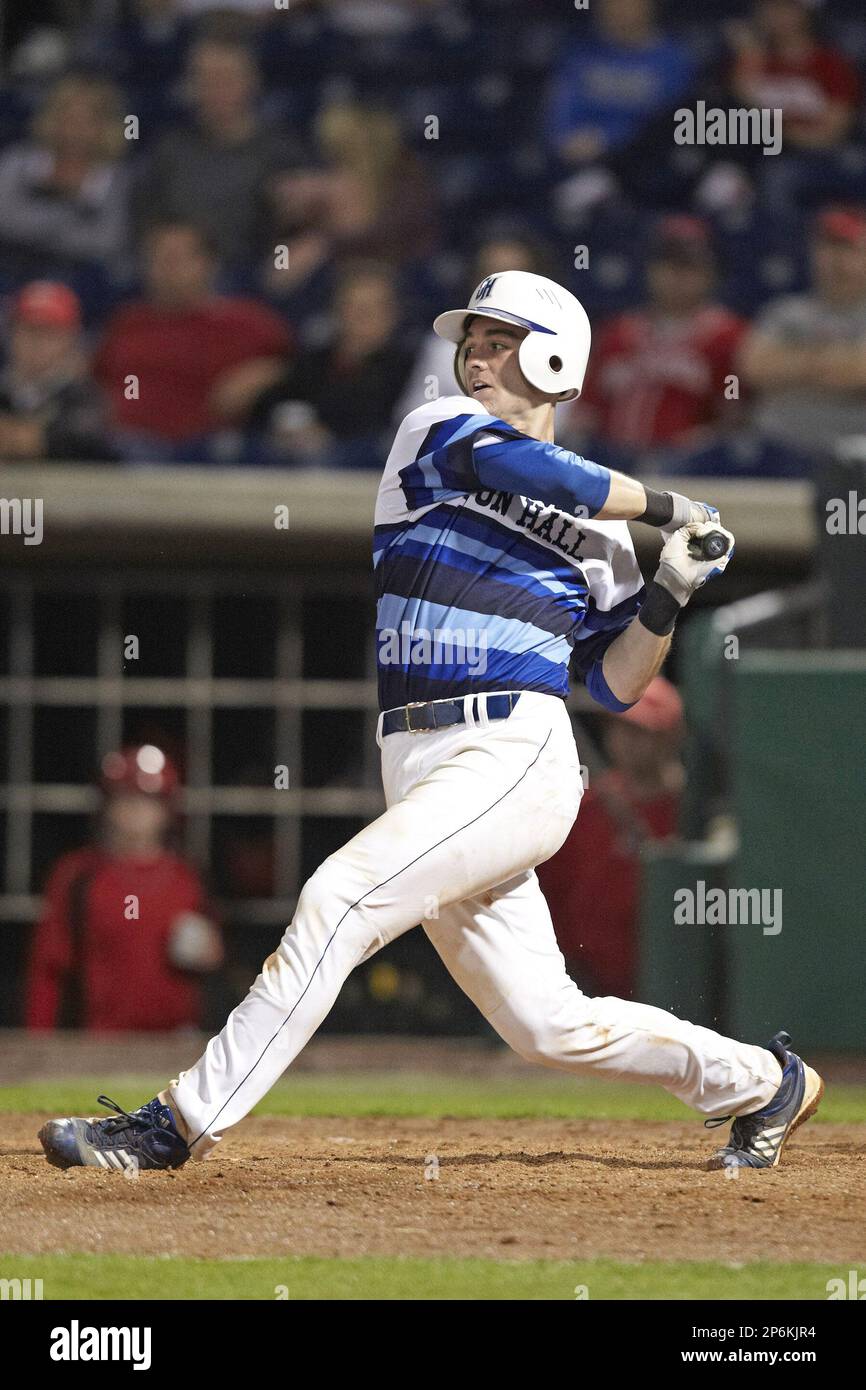 Seton Hall Pirates catcher Dillon Hamlin #20 during a game against the ...
