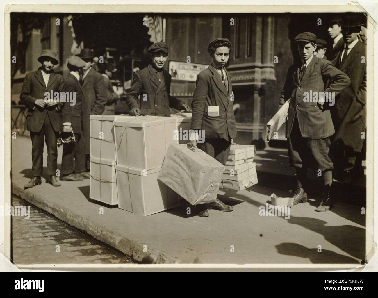Lewis Wickes Hine, Delivery Boys, NY, 1909-15, Vintage silver print ...