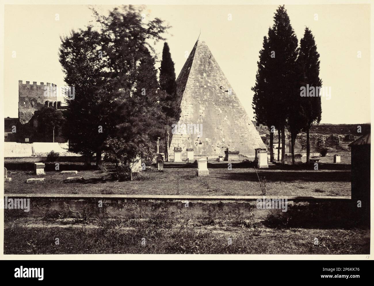 James Anderson, Temple of Cestius, late 1850's, Albumen print from wet ...