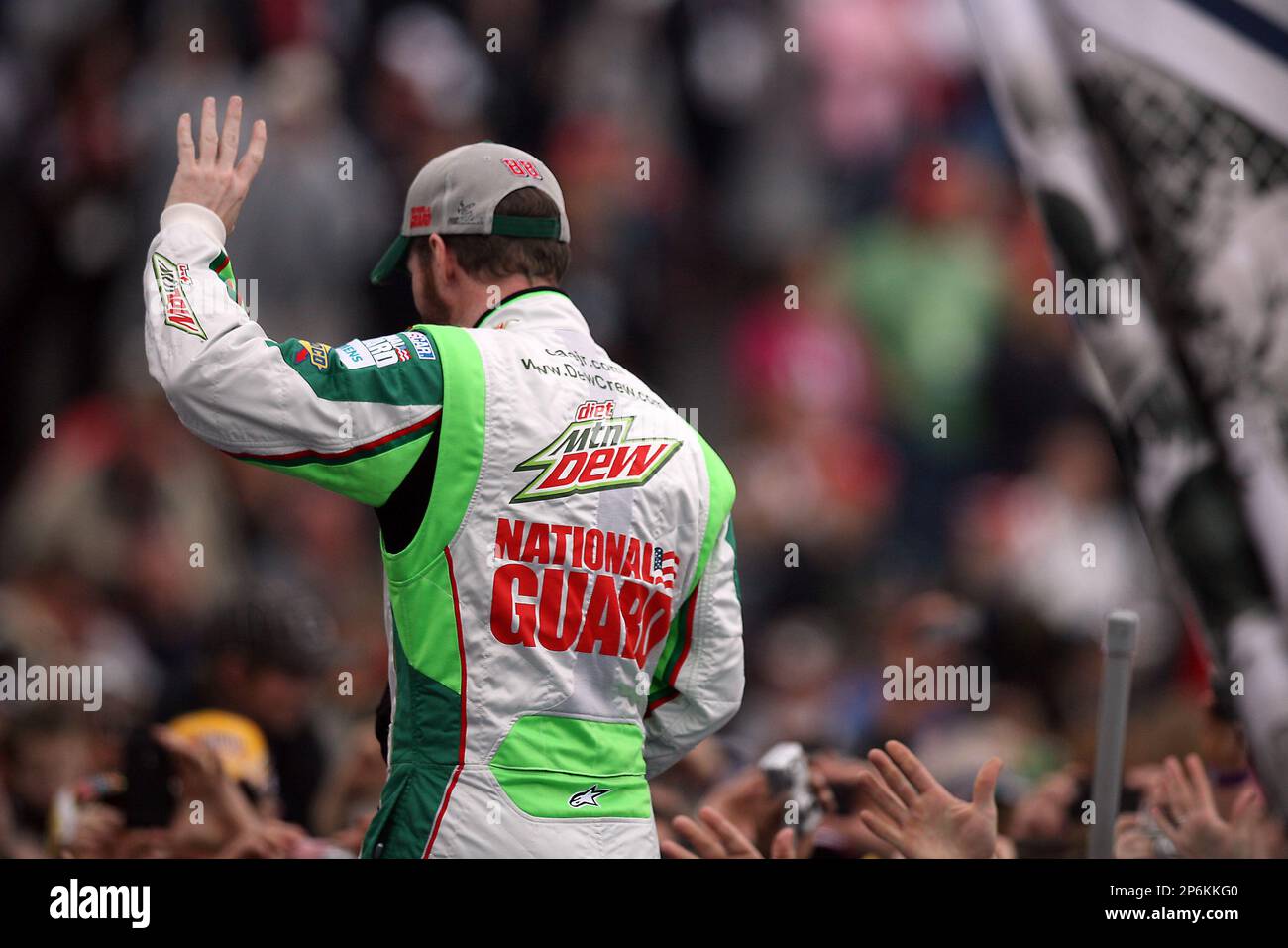 Driver Dale Earnhardt Jr. is introduced prior to the NASCAR Daytona 500 ...