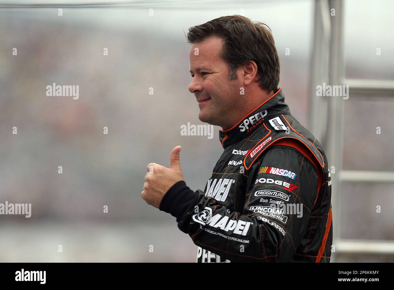Driver Robby Gordon is introduced prior to the NASCAR Daytona 500 race ...