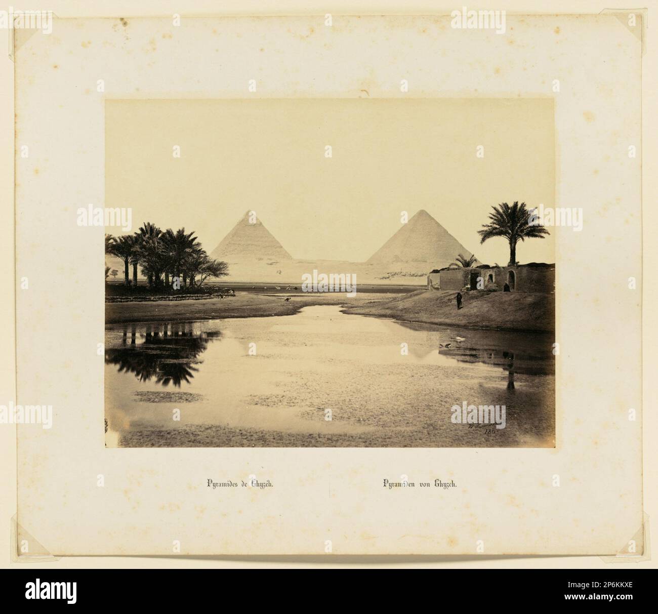 Wilhelm Hammerschmidt, Pyramids of Gizeh, 1860's, albumen print from ...