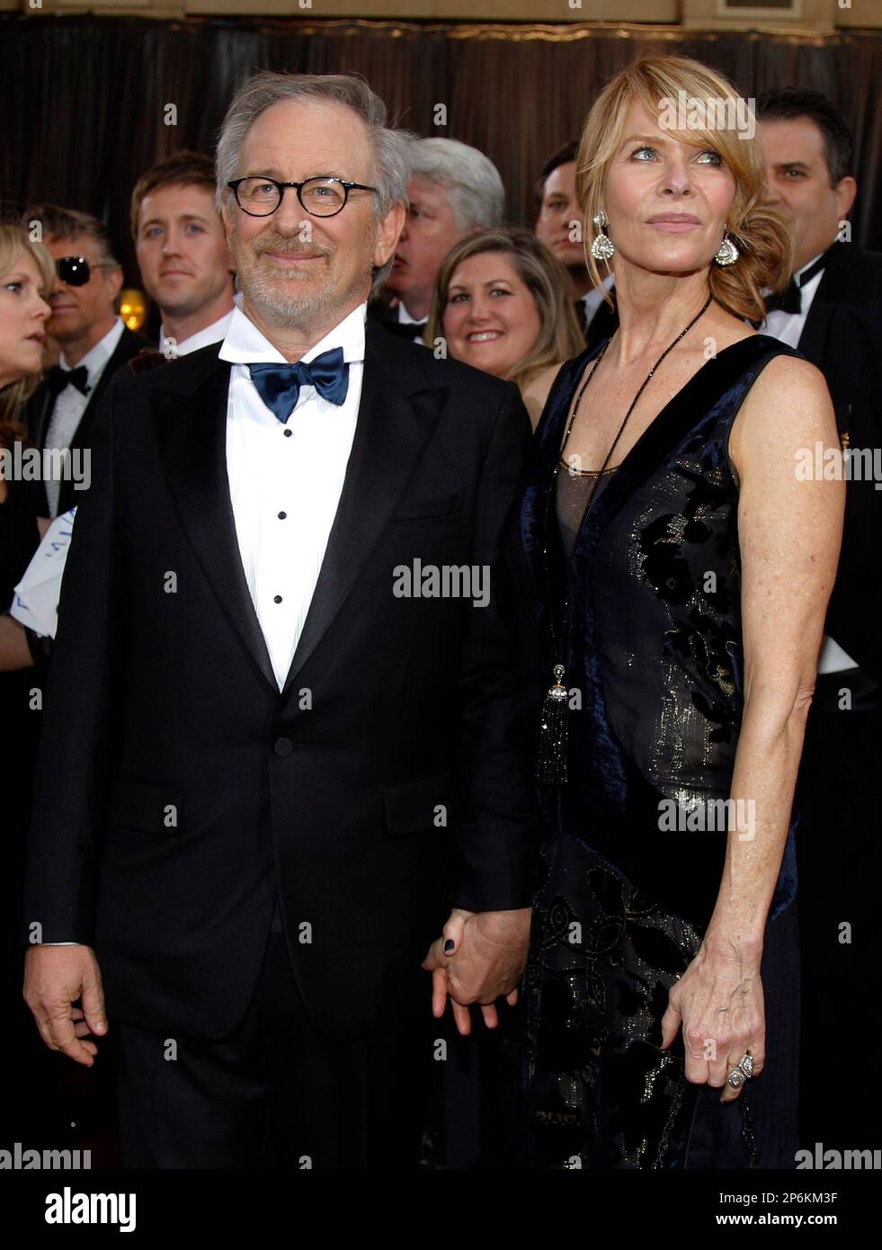 Steven Spielberg, left, and wife Kate Capshaw arrive before the 84th ...