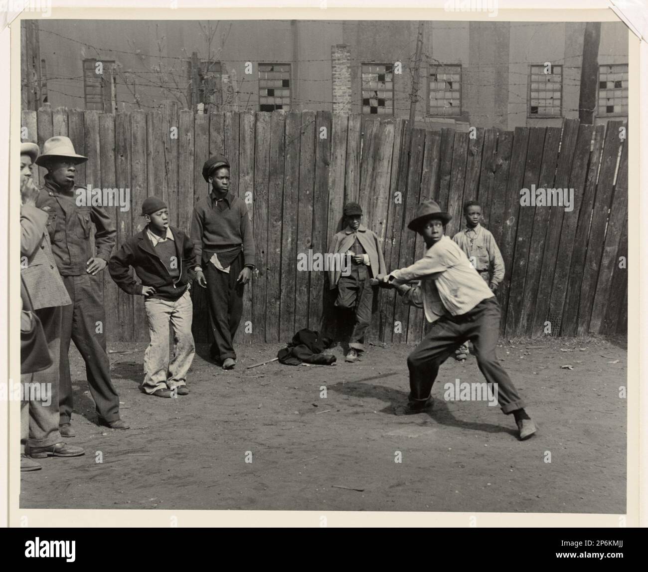 Wayne Miller, Sandlot Baseball, Chicago, 1948, silver print Stock Photo ...