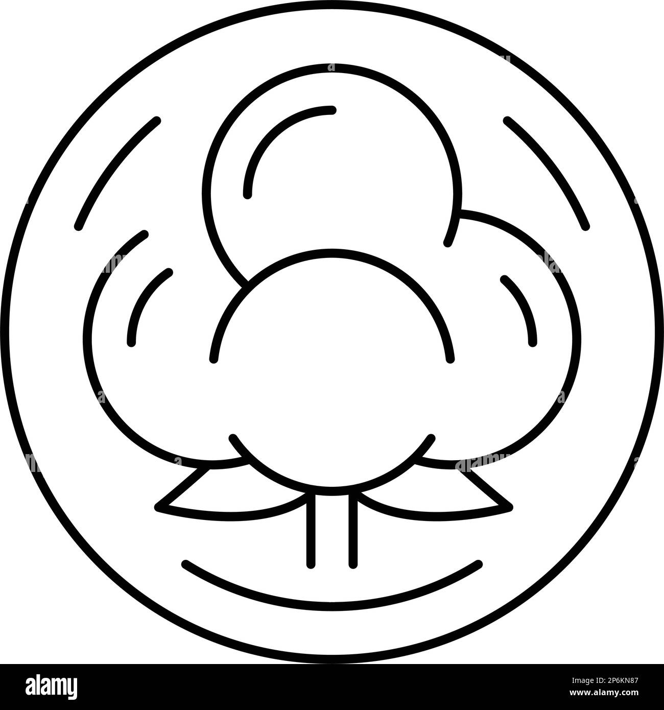 cotton fabric cloth line icon vector illustration Stock Vector Image ...