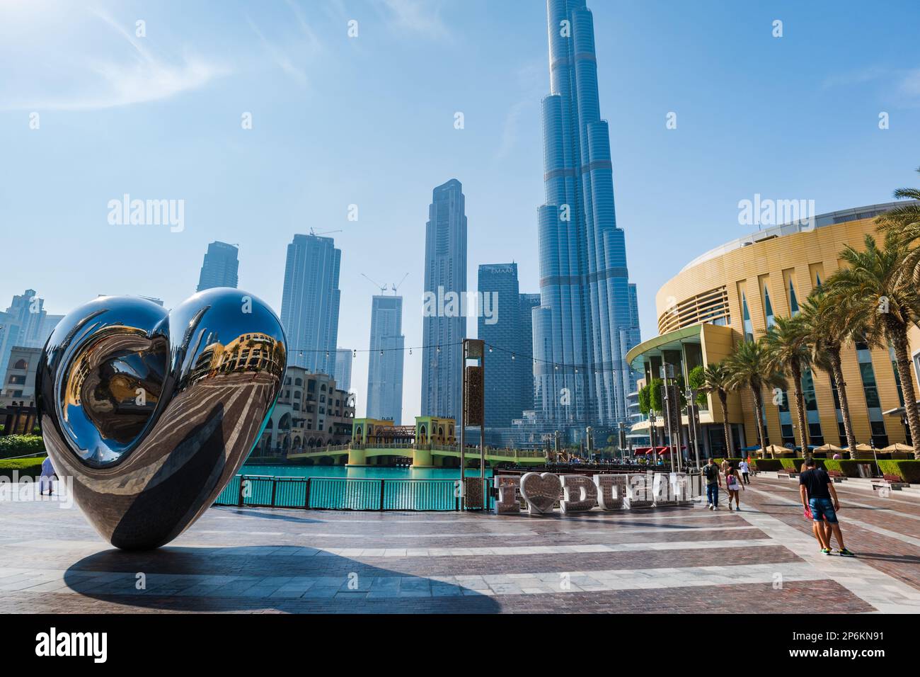 Dubai, UAE - October 2022: Dubai tourist monument at Burj Khalifa and ...