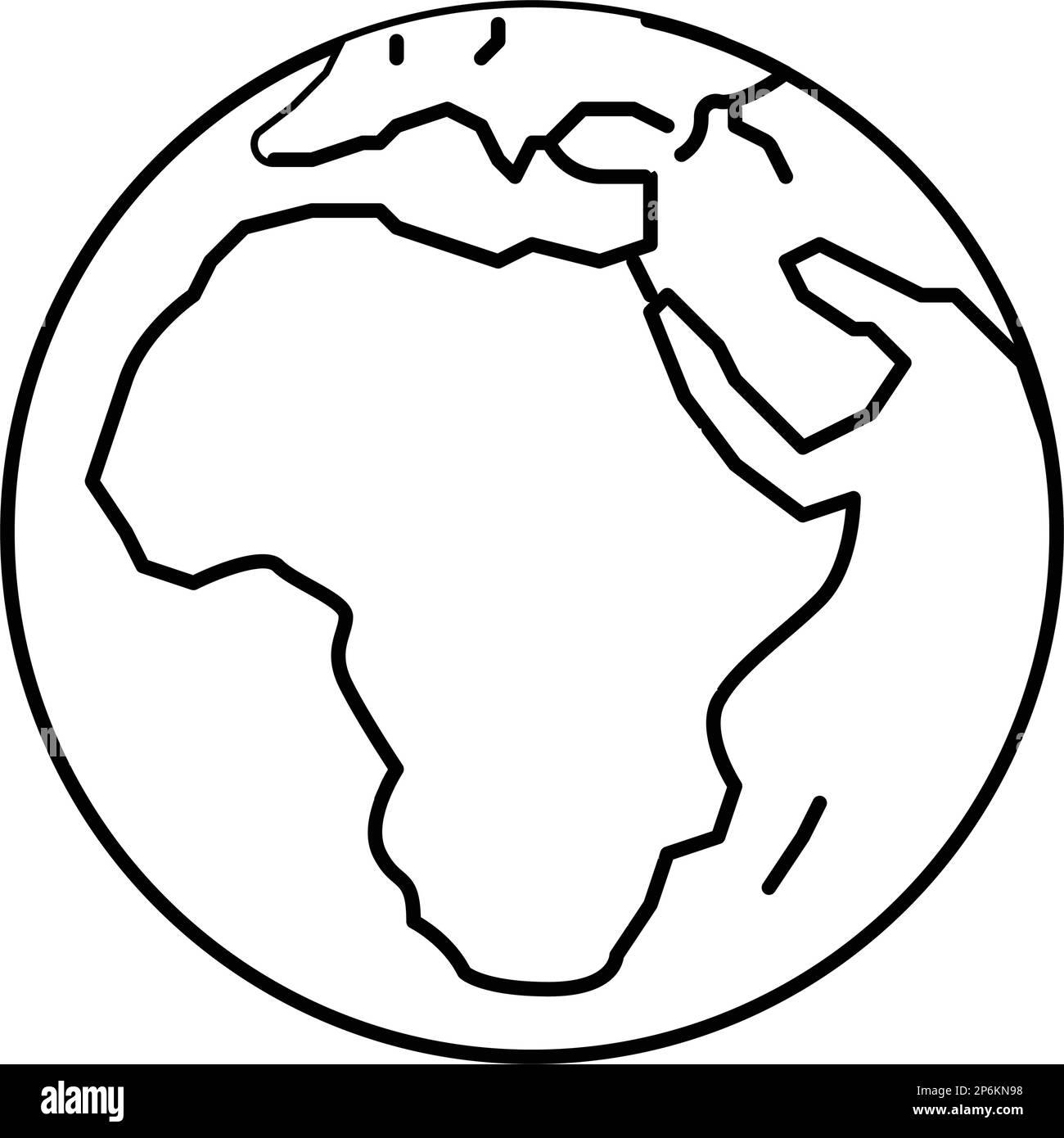 africa earth planet map line icon vector illustration Stock Vector ...