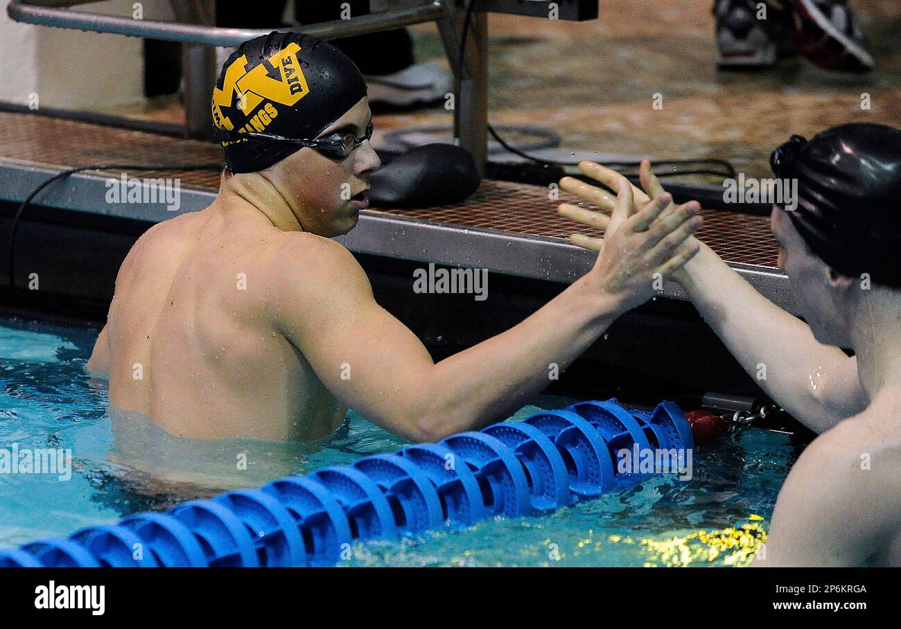 Michael Stack, left, of Metea Valley High School, wins the 100-yard ...