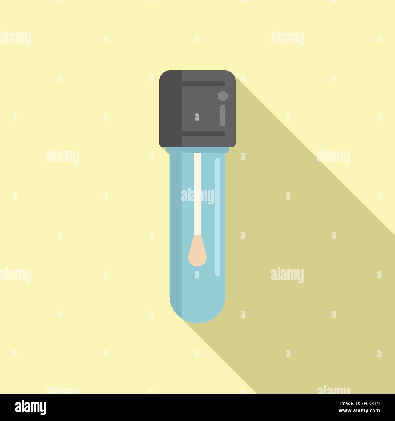 Test swab icon flat vector. Corona lab. Check sample Stock Vector Image ...