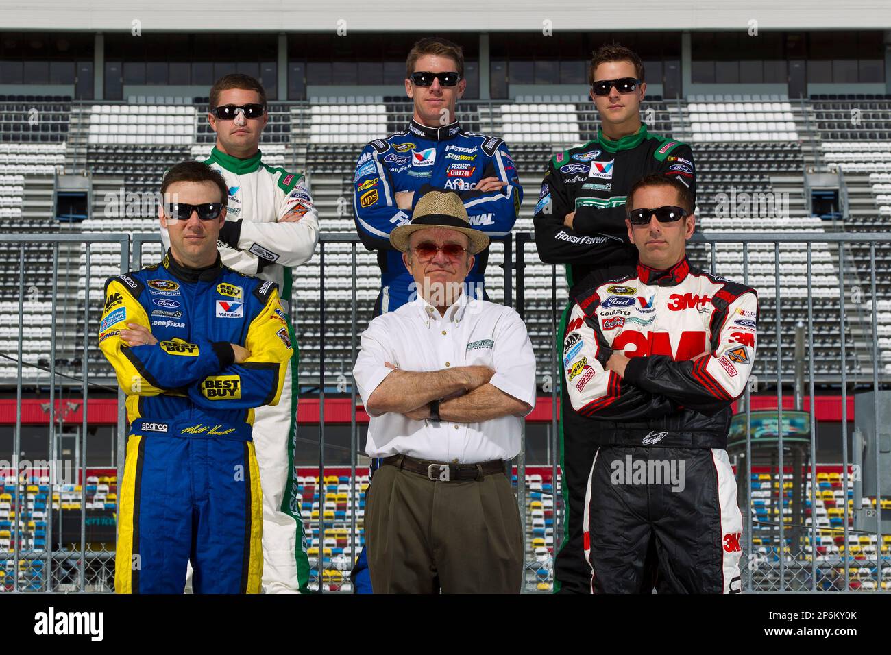 Daytona Beach, FL - Feb 22, 2012: NASCAR team Roush Fenway Racing's ...