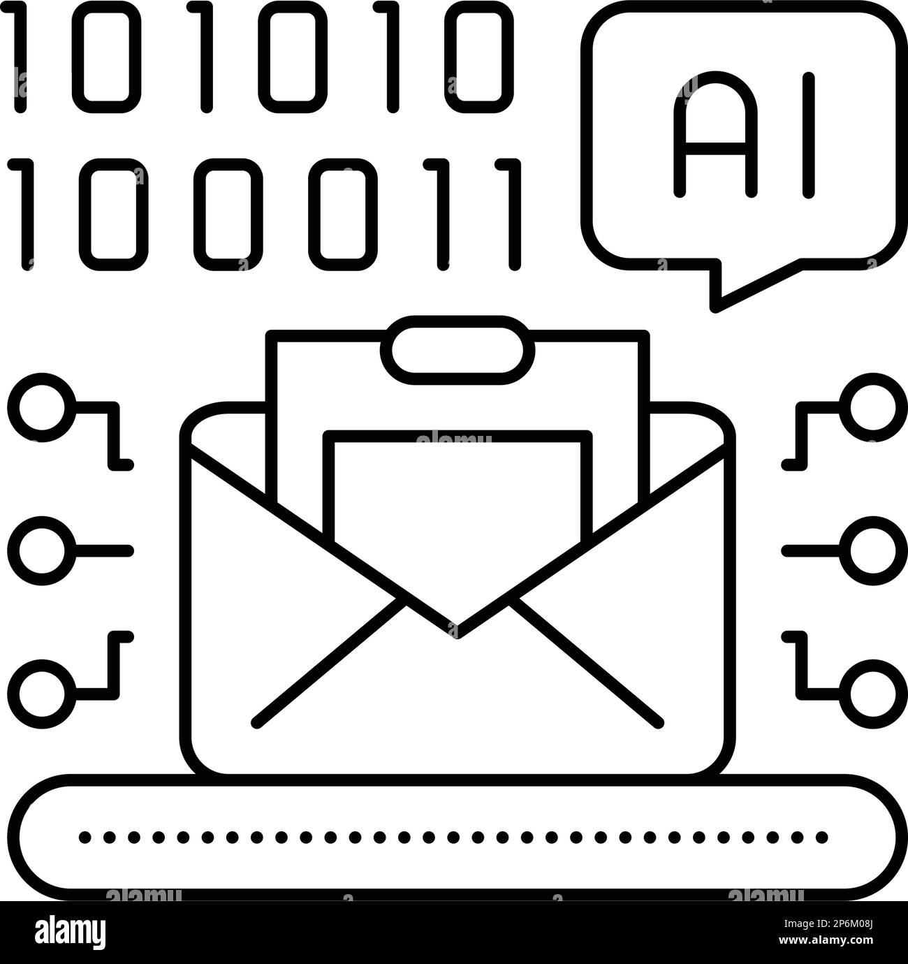 Ai Customization Marketing Line Icon Vector Illustration Stock Vector Image And Art Alamy