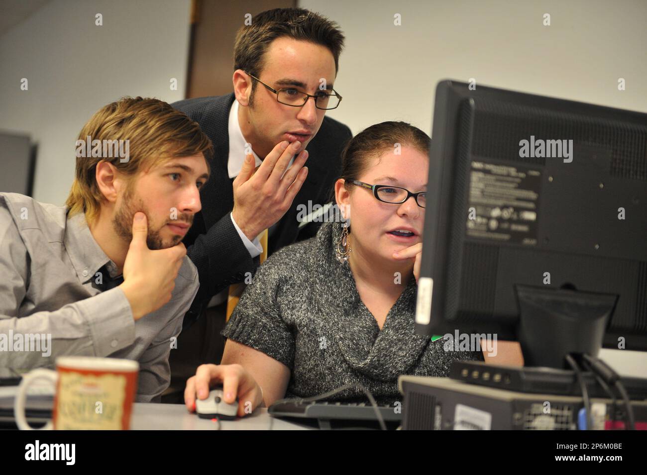Legislative interns in the DFL Caucus, from left, Brian Harlow, Matt ...