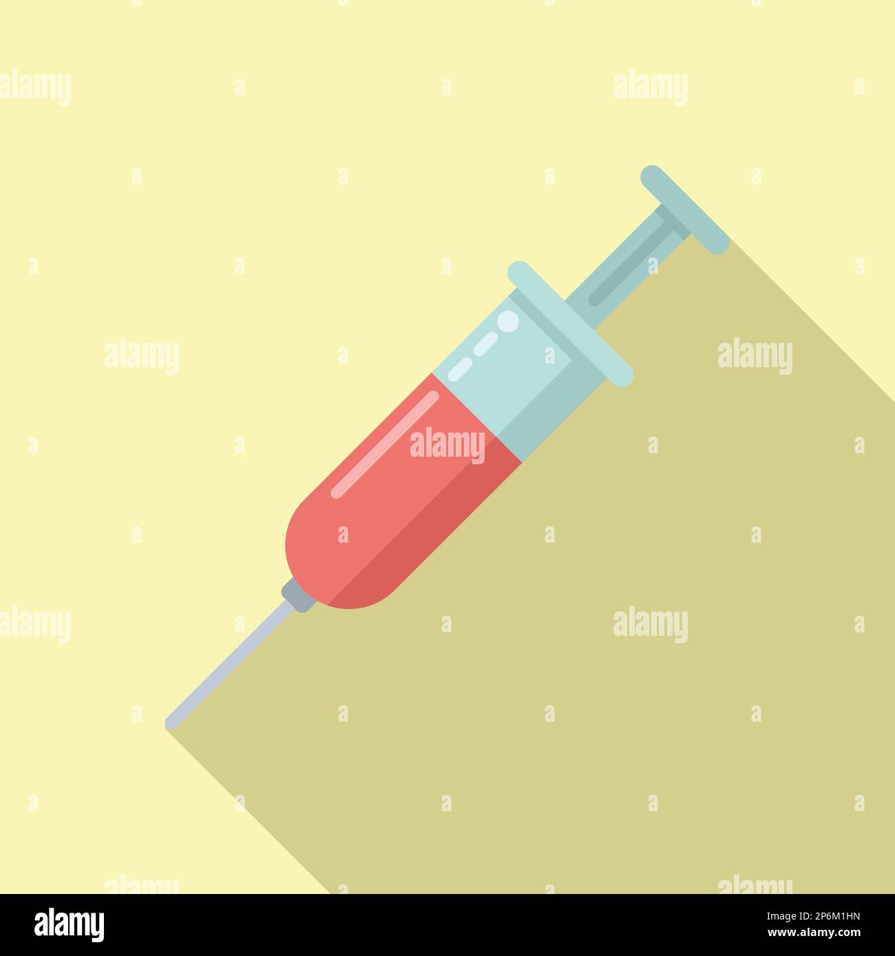 Blood syringe icon flat vector. Corona lab. Nasal doctor Stock Vector ...