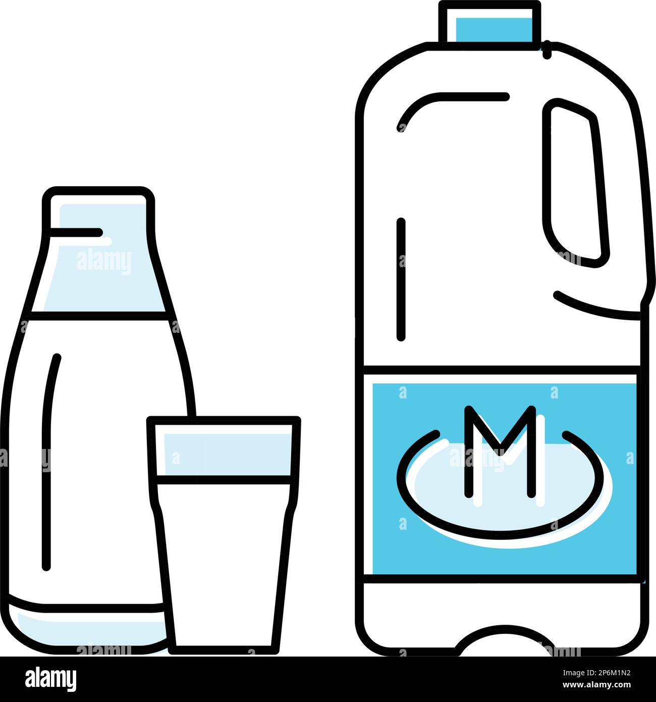 milk dairy product color icon vector illustration Stock Vector Image ...