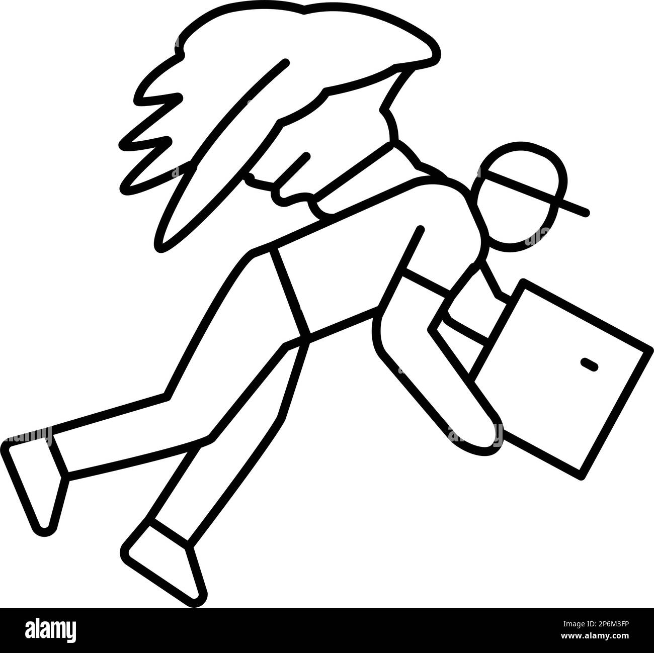 fly courier line icon vector illustration Stock Vector Image & Art - Alamy