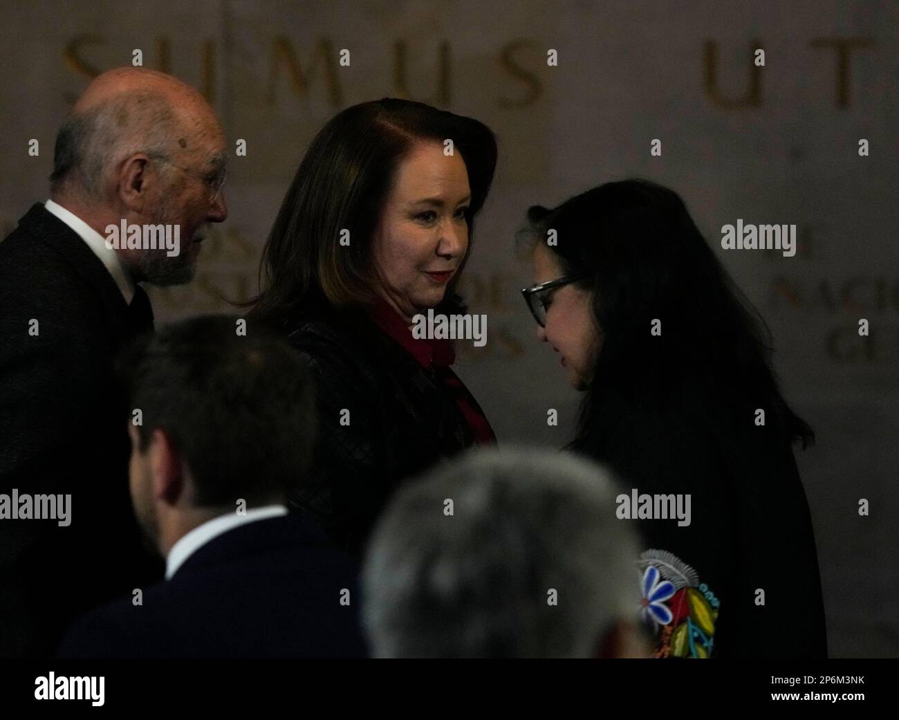 Mexico's Supreme Court Chief Justice Norma Piña, right, and Mexico's ...