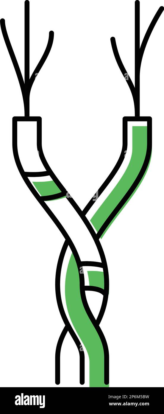 twisted pair cable color icon vector illustration Stock Vector Image ...