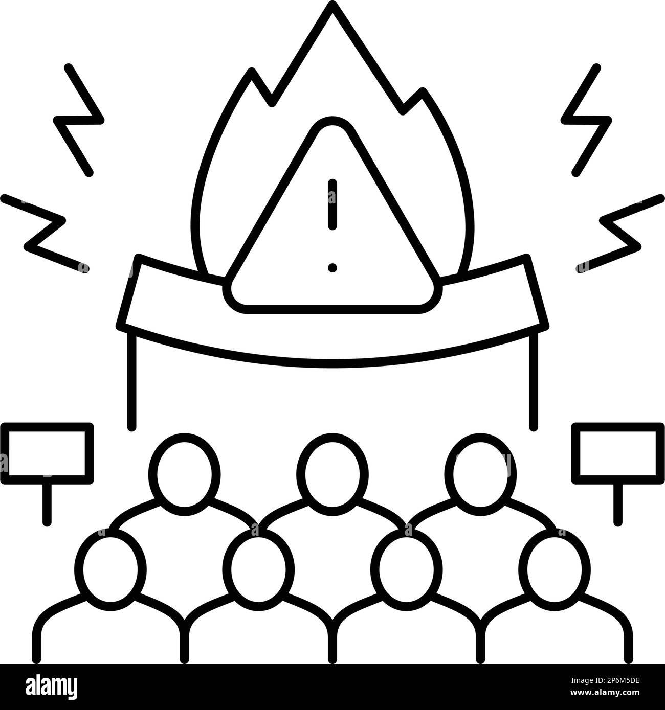 confrontational crisis line icon vector illustration Stock Vector Image ...