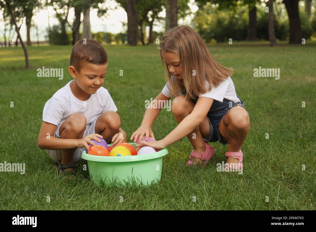 Children water school play hi-res stock photography and images - Alamy