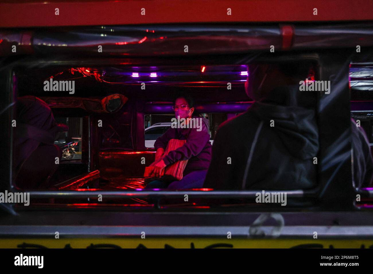 Manila, Manila, The Philippines. 8th Mar, 2023. Passengers in a jeenpey ...