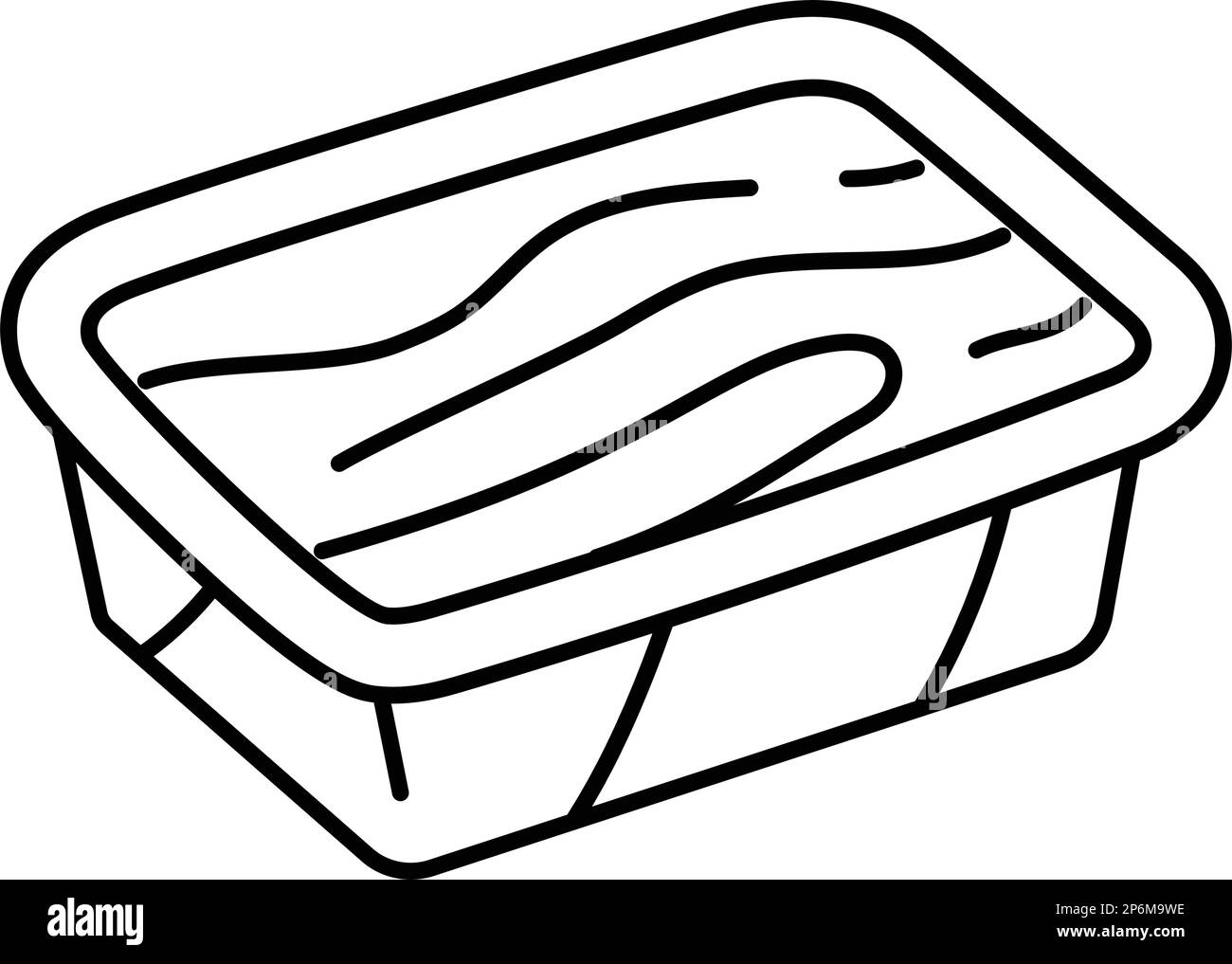 cream cheese food slice line icon vector illustration Stock Vector ...