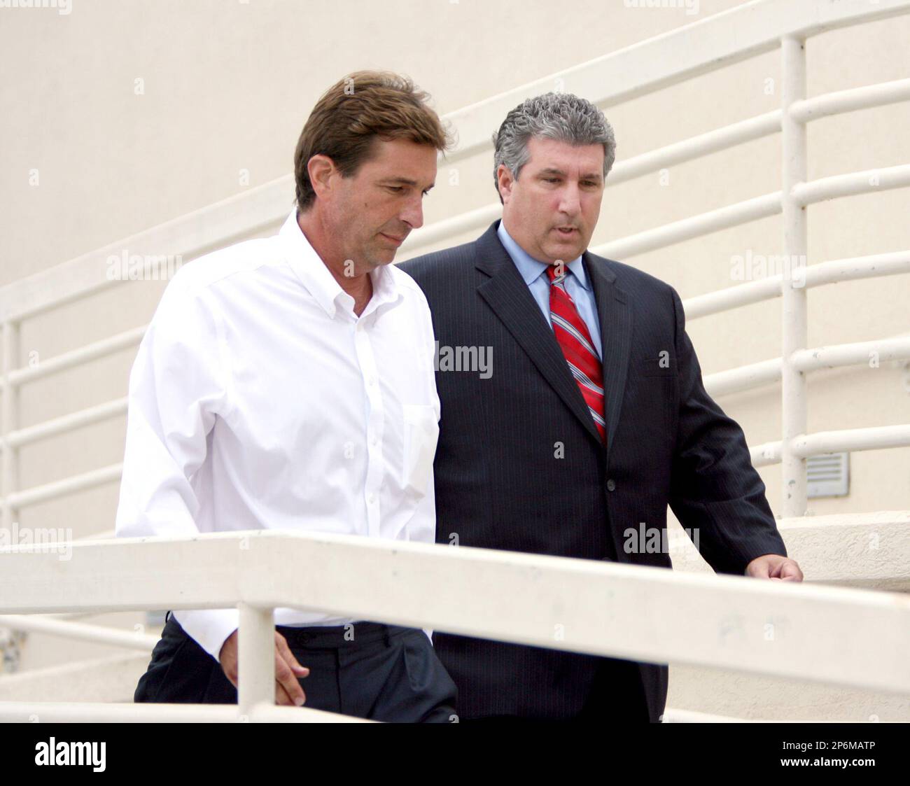 John Goodman, left, with his attorneys Guy Fronstin, right after his ...