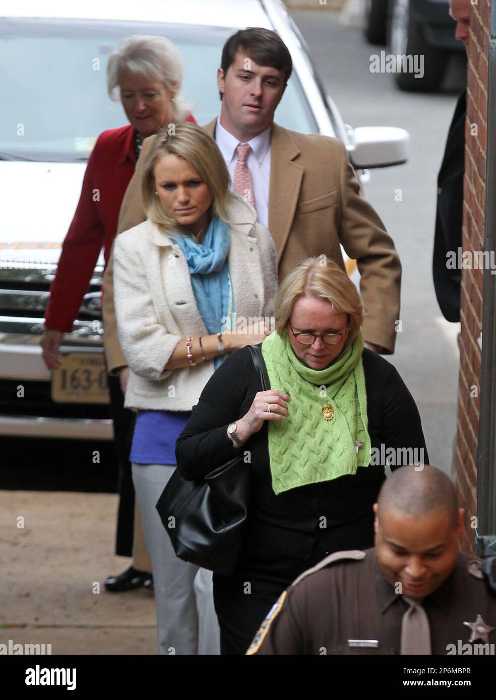 Yeardley Love's mother, Sharon Love, second right, and her daughter ...