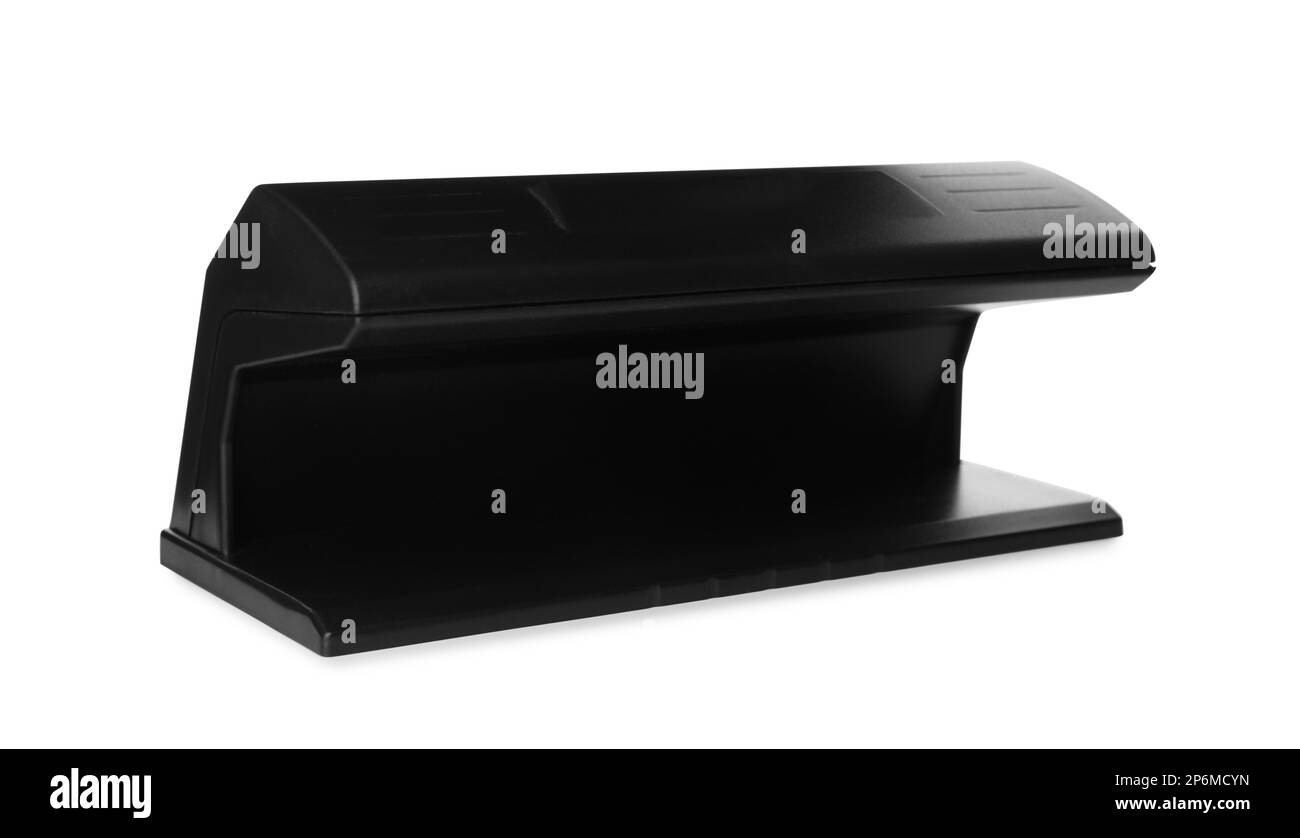 Modern currency detector isolated on white. Money examination device ...