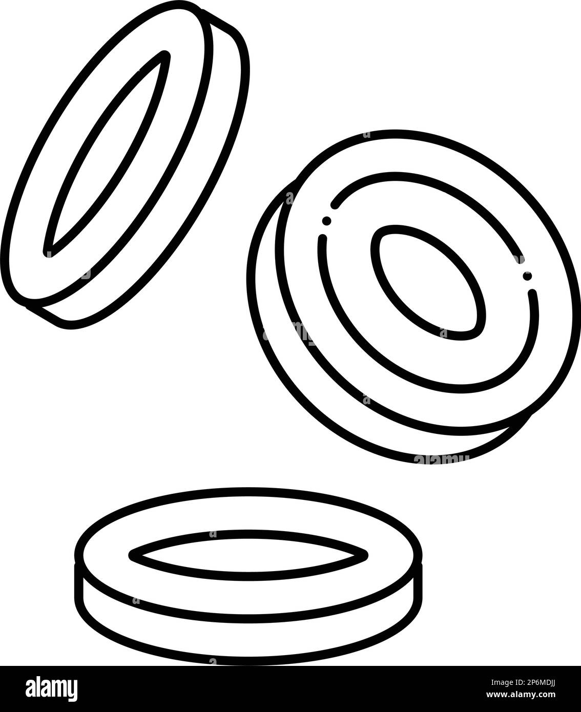 gold coin falling line icon vector illustration Stock Vector Image ...