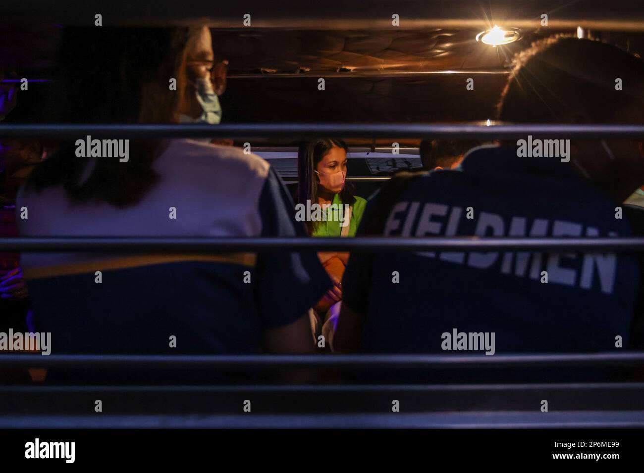 Manila, Manila, The Philippines. 8th Mar, 2023. Passengers in a jeenpey ...