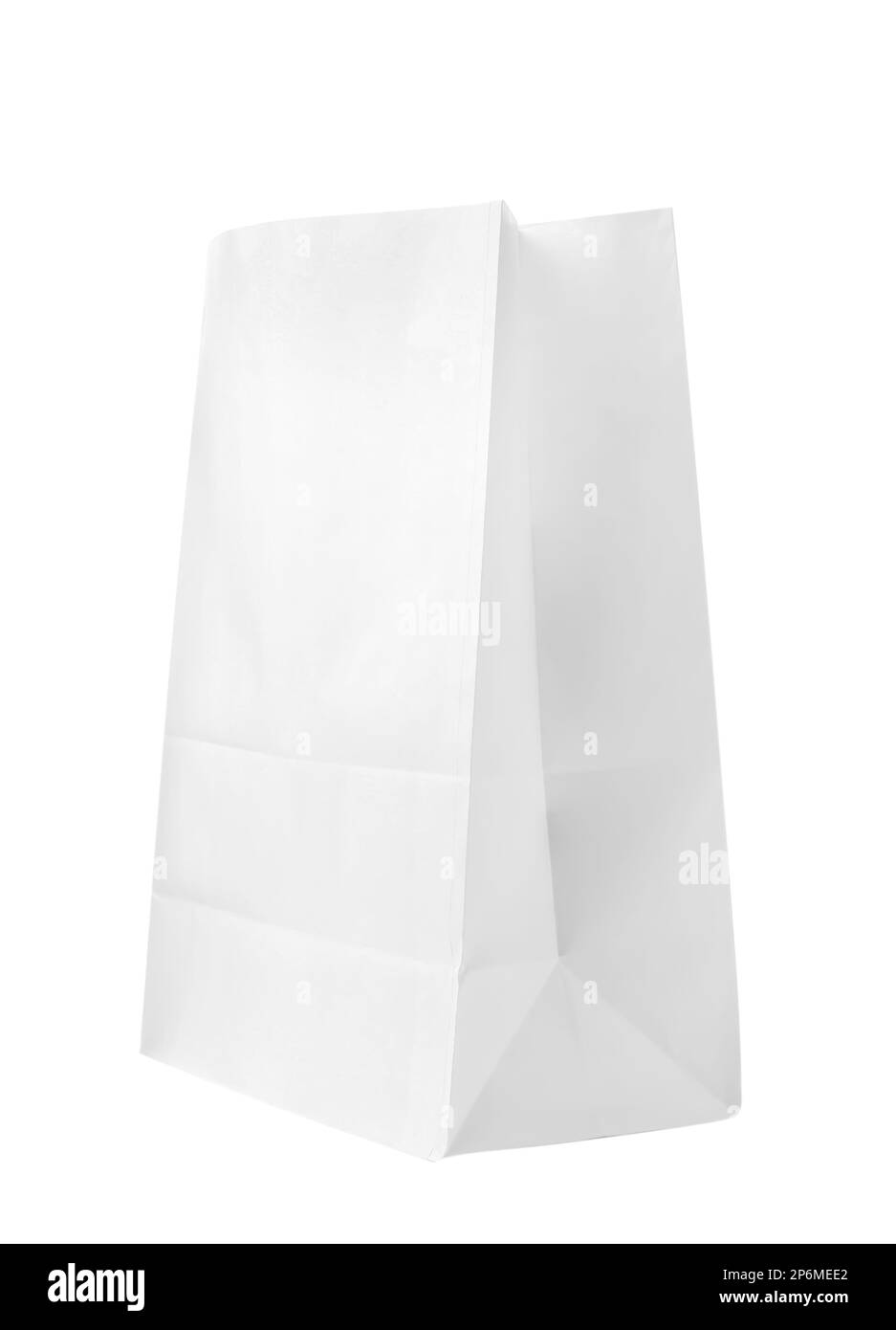 New open paper bag isolated on white Stock Photo - Alamy