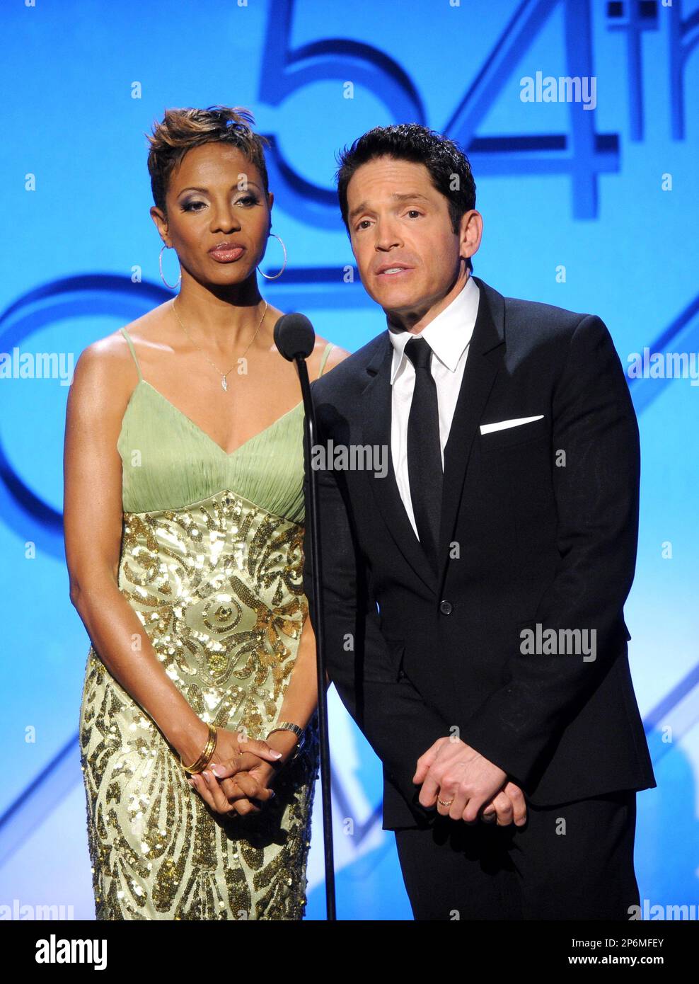 LOS ANGELES, CA - FEBRUARY 12: Singer MC Lyte (L) and musician Dave Koz ...
