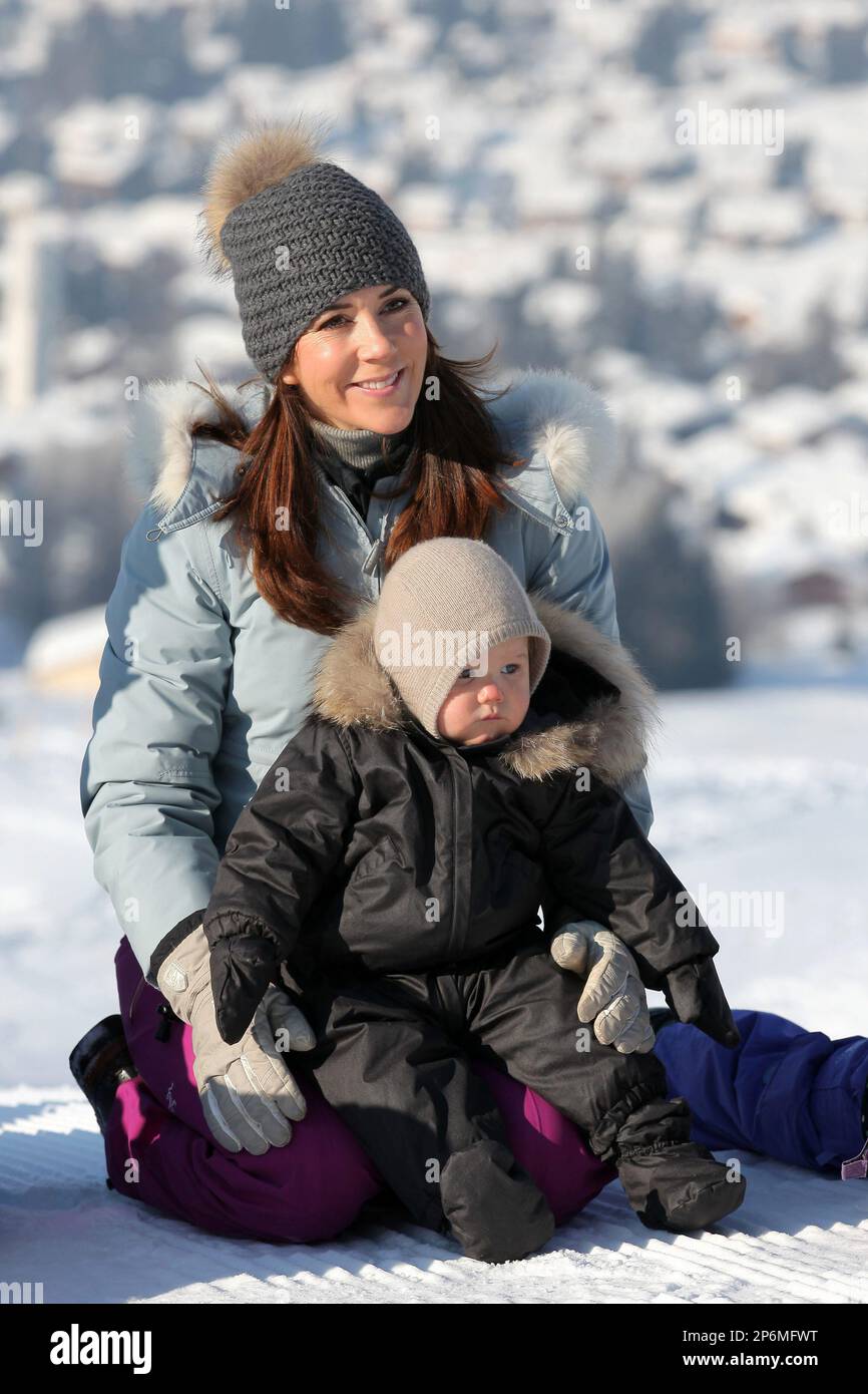 Danish Crown Princess Mary and her son Vincent pose for photographers ...