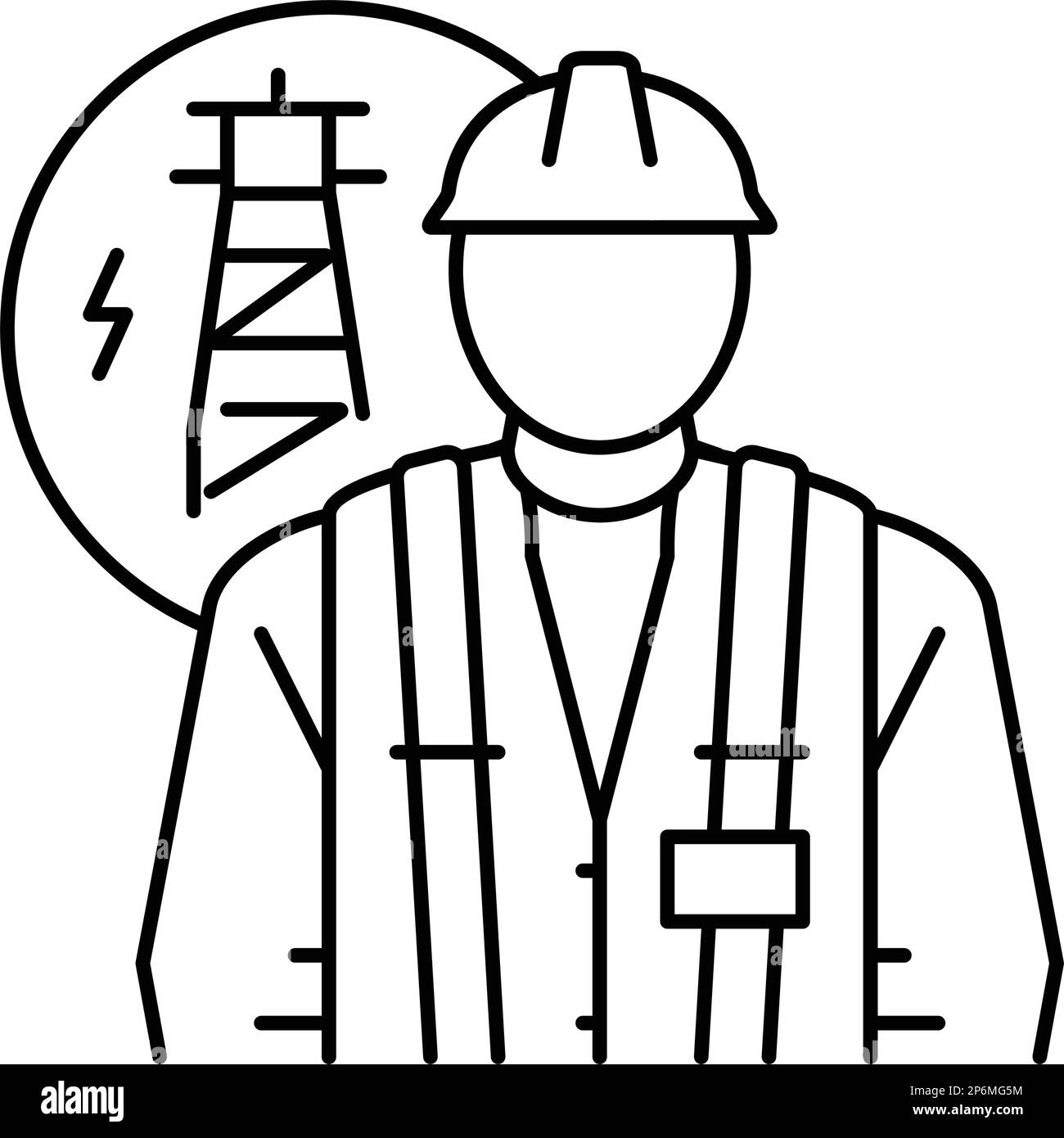 electrical engineer technology line icon vector illustration Stock ...
