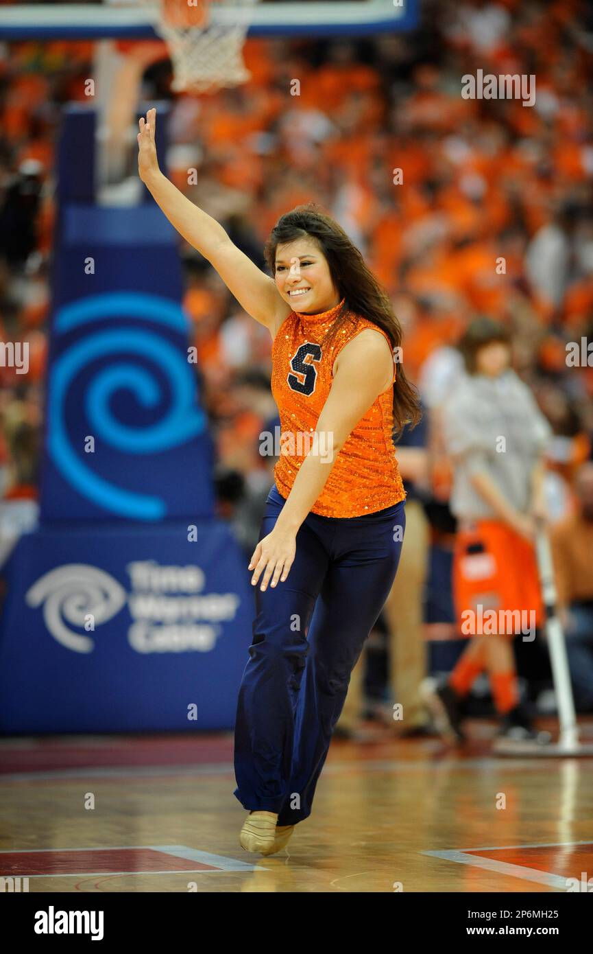 Febuary 11, 2012: The Syracuse Orange Dance Team entertains the 33,430 ...